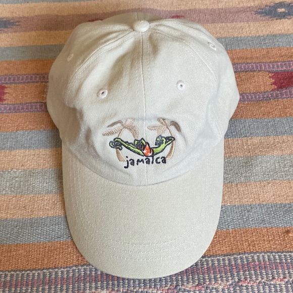 Accessories | Jamaica Souvenir Khaki Cotton Ball Cap With Lizard ...